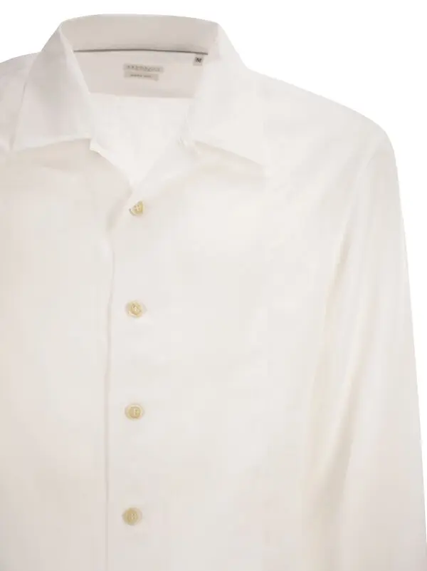 Brunello Cucinelli Crête Detailed Easy Fit Shirt