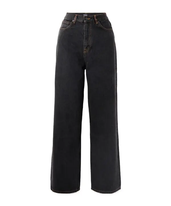 Wardrobe.NYC Logo-patch Cotton Wide-leg Jeans