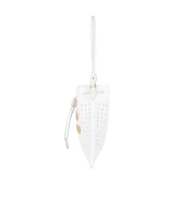 Miu Miu Woven Mini Bucket Bag - White