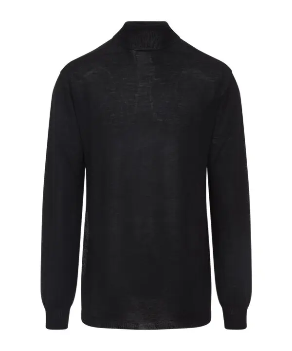 Rick Owens High Neck Jumper - Black
