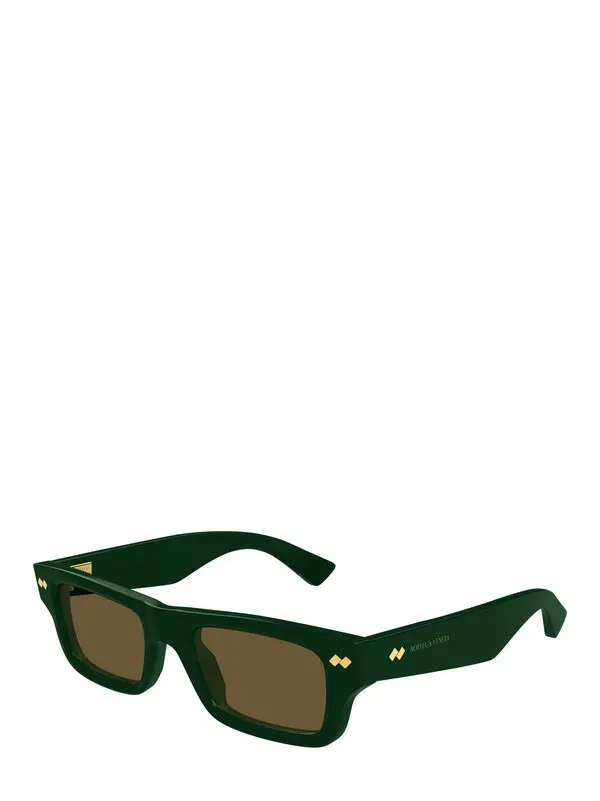 Bottega Veneta Rectangular Frame Sunglasses - Black