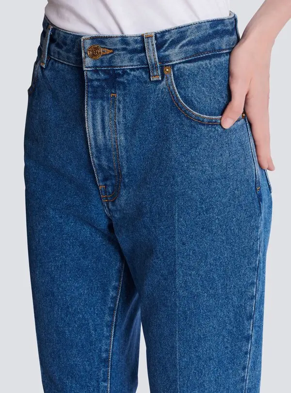 Balmain Straight-leg Denim Jeans - Blue