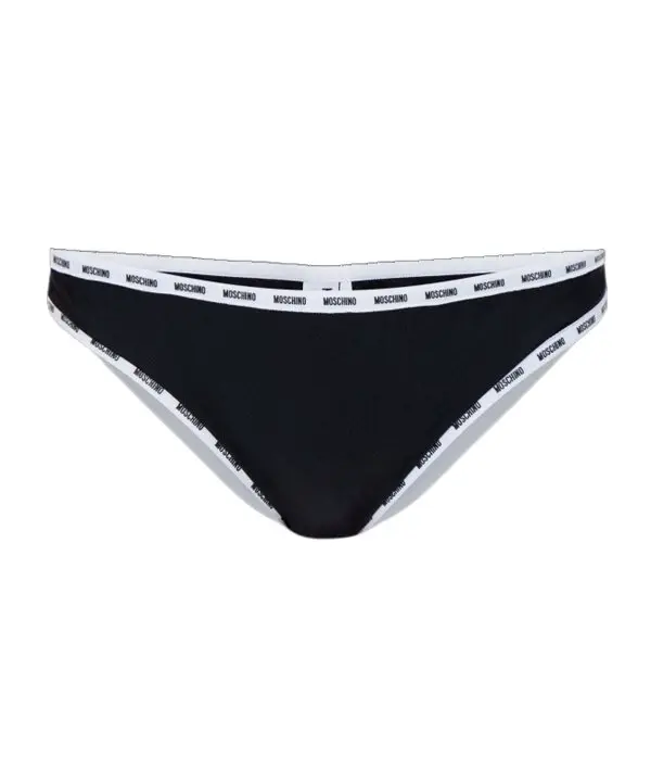 Moschino Trim Bikini Bottom - Black