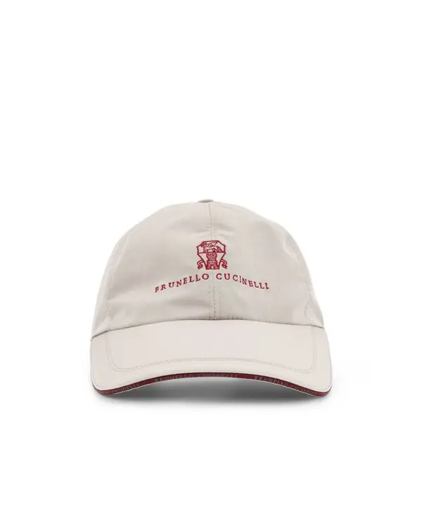 Brunello Cucinelli Logo Visor Baseball Hat - White
