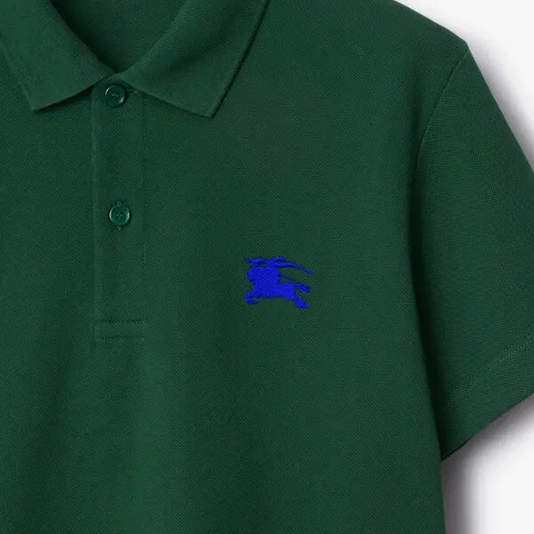 Burberry Logo-embroidered Cotton Polo Shirt - Ivy