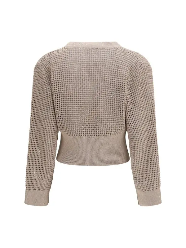 Brunello Cucinelli Open-knit Cropped Cardigan - No