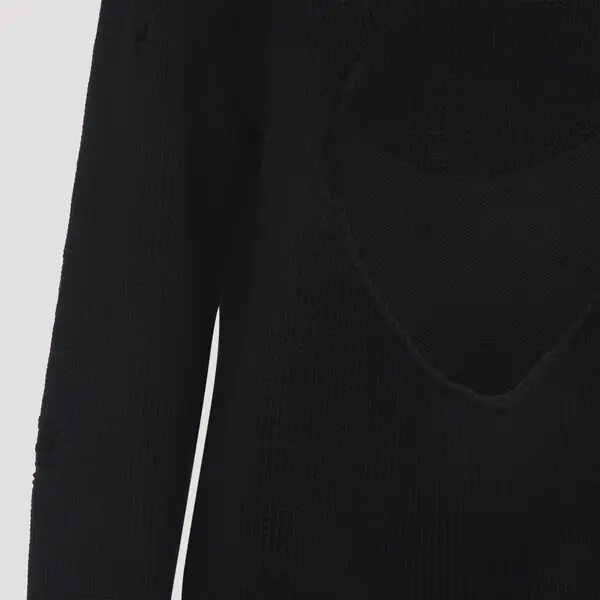 Moschino Distressed Smiley Face Crewneck Jumper