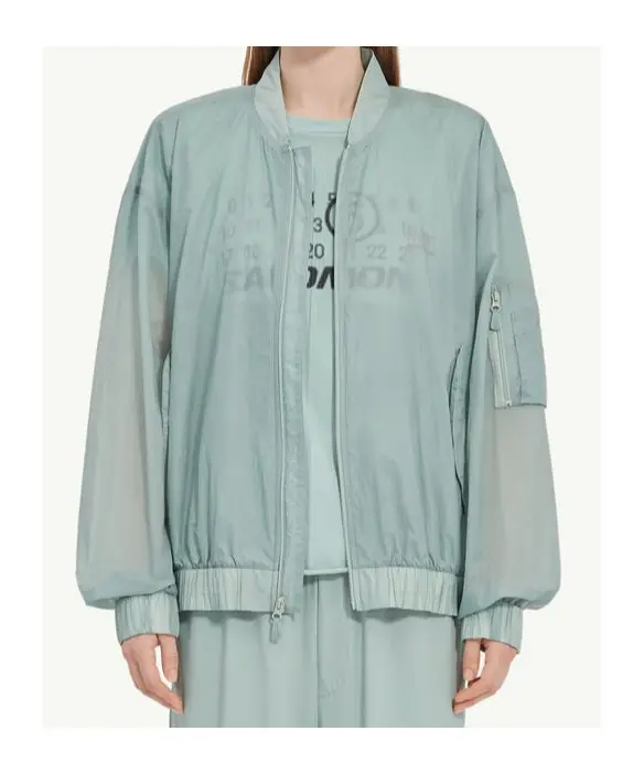 MM6 MAISON MARGIELA X SALOMON Printed Bomber Jacket - Light Blue