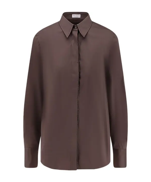 Brunello Cucinelli Long Sleeve Collared Shirt