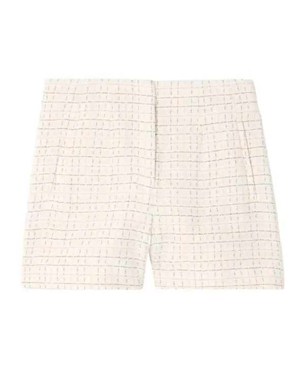 Veronica Beard Jazmin Tweed High-waisted Shorts - Ivory