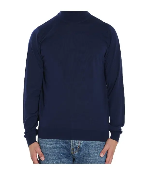 John Smedley Cherwell Turtleneck Sweater - Hemingway Blue
