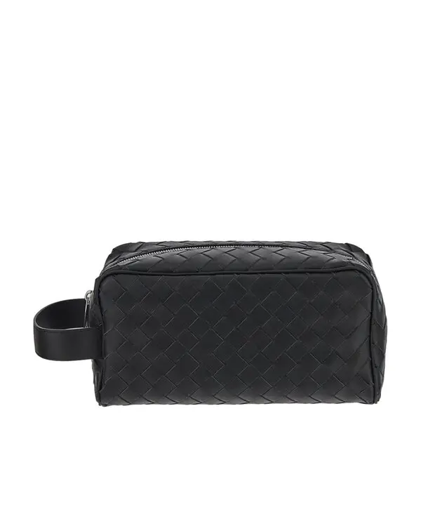 Bottega Veneta Intrecciato Travel Pouch - Black
