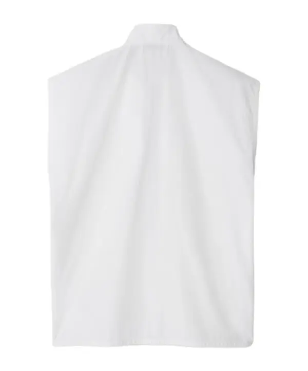 Burberry High-neck Sleeveless Tank Top With Zip Detail - White