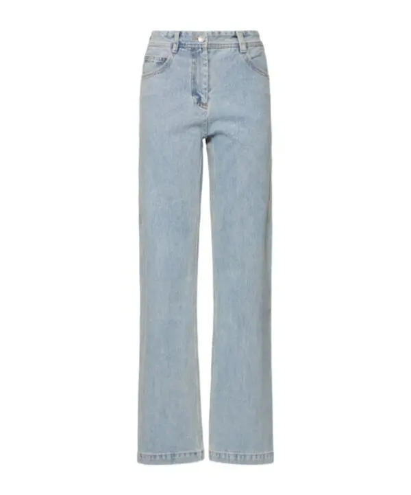 LOW CLASSIC Straight Fit Mid Rise Stonewashed Denim Jeans
