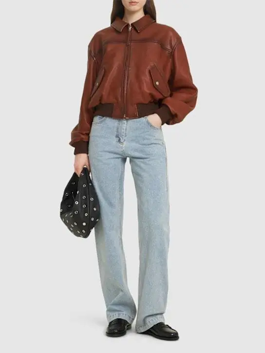 LOW CLASSIC Straight Fit Mid Rise Stonewashed Denim Jeans