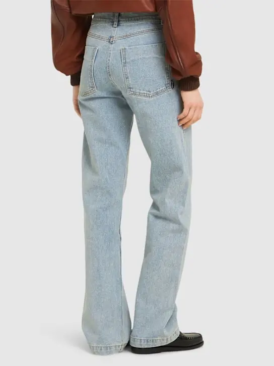 LOW CLASSIC Straight Fit Mid Rise Stonewashed Denim Jeans