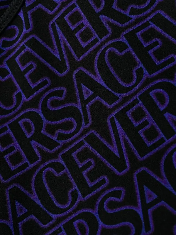 Versace Logo-printed Reversible One-piece Swimsuit