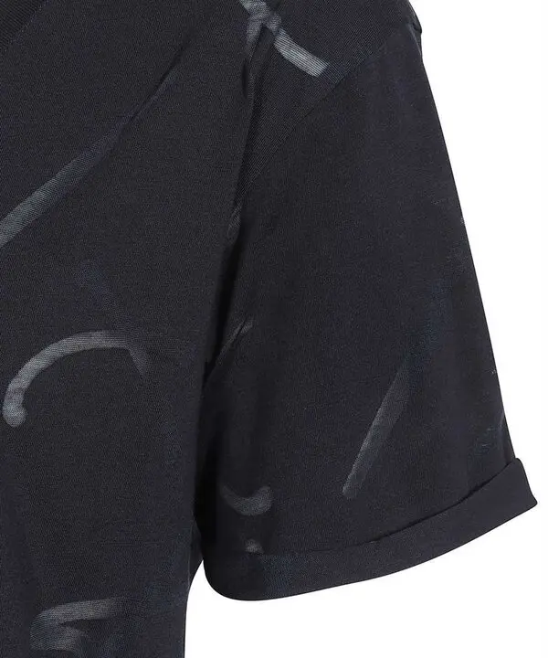 Armani Exchange V-neck Short Sleeve T-shirt With Logo Print