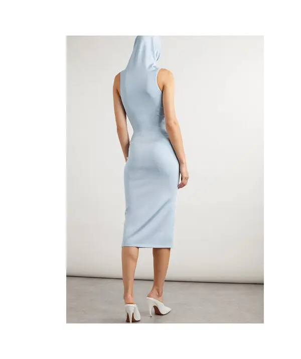 Alaïa Hooded Stretch Knitted Dress