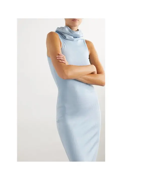 Alaïa Hooded Stretch Knitted Dress