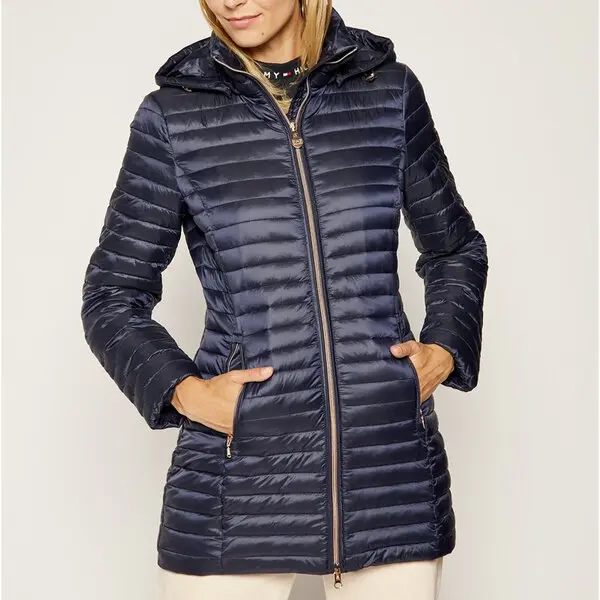 EA7 Quilted Hooded Cotton Jacket
