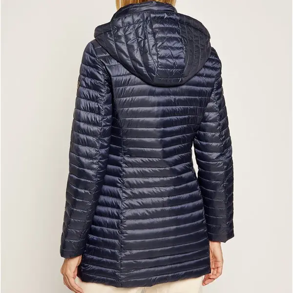EA7 Quilted Hooded Cotton Jacket
