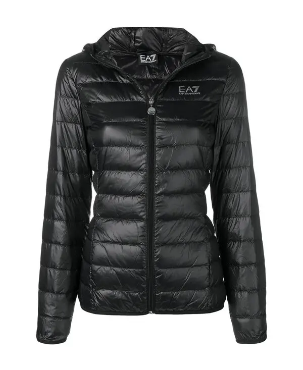 EA7 Quilted Down Jacket With Hood