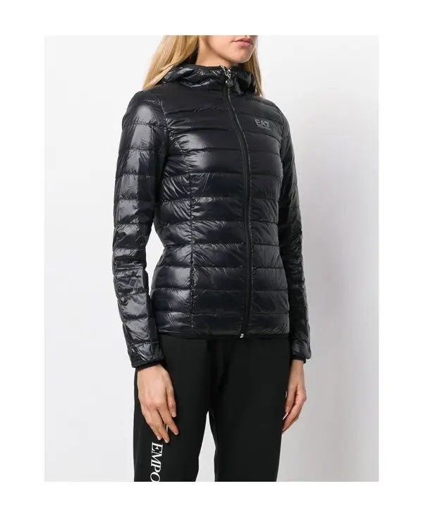 EA7 Quilted Down Jacket With Hood