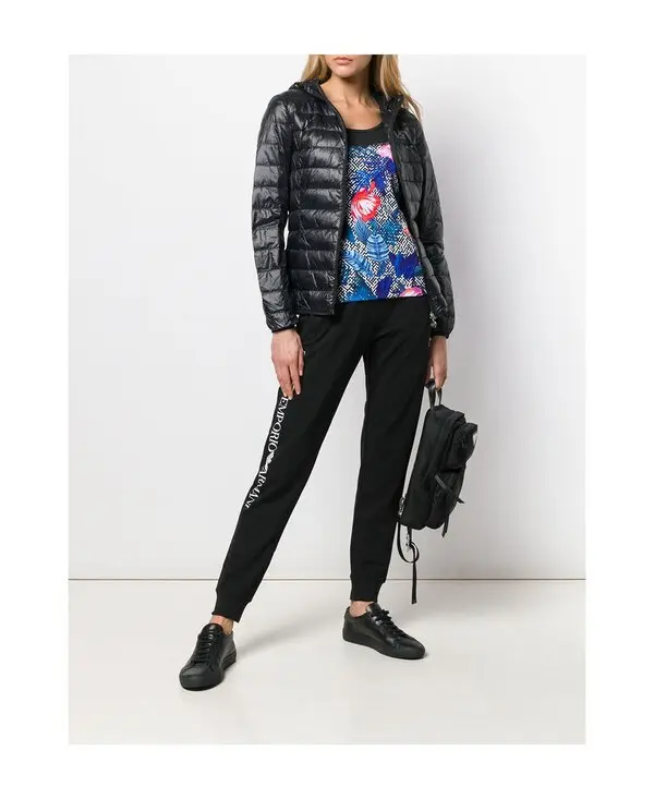 EA7 Quilted Down Jacket With Hood