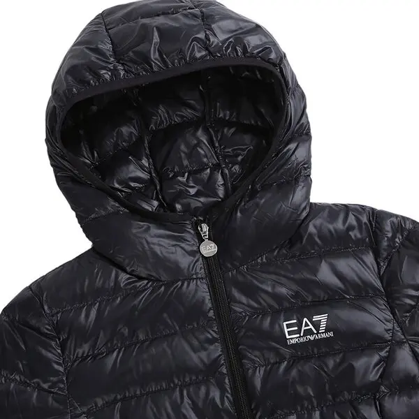 EA7 Quilted Down Jacket With Hood
