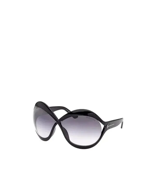 TOM FORD Carine Oversized-frame Sunglasses - Bright Black