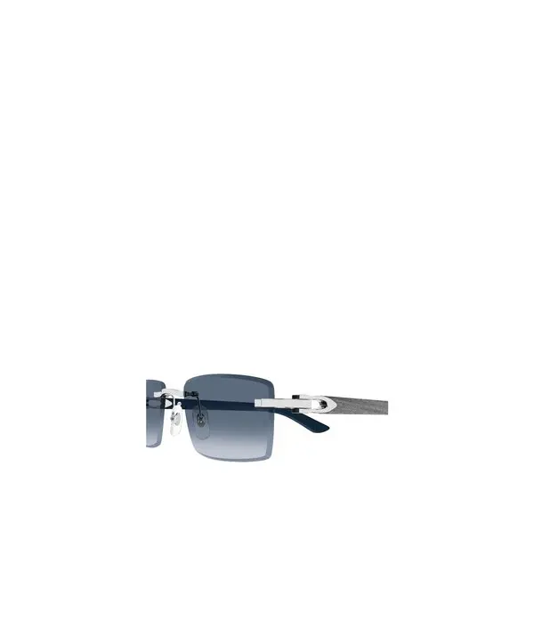 Cartier Rectangular Rimless Sunglasses