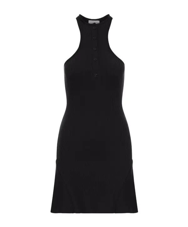 COURREGES Courrèges Scuba Racerback Mini Dress - Black