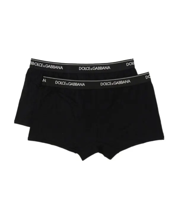 Dolce & Gabbana Dolce Gabbana Set Of Two Logo Waistband Boxers - Black