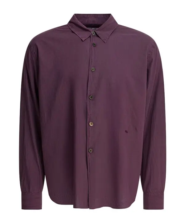 Our Legacy Long-sleeved Curved Hem Shirt