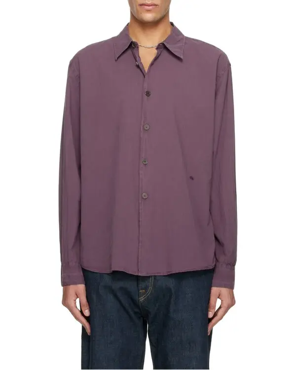 Our Legacy Long-sleeved Curved Hem Shirt