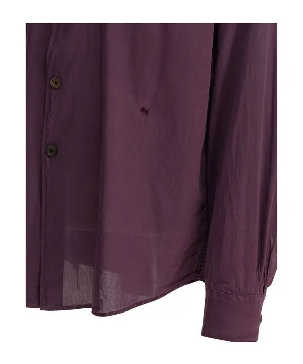 Our Legacy Long-sleeved Curved Hem Shirt