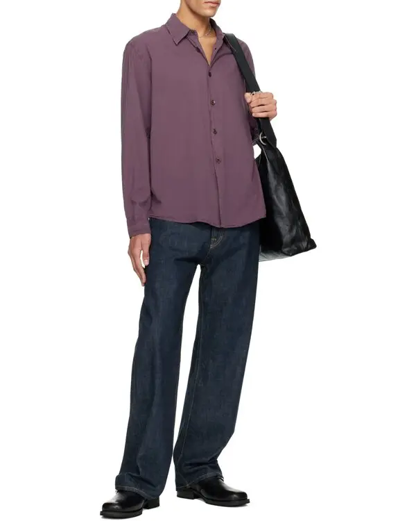 Our Legacy Long-sleeved Curved Hem Shirt