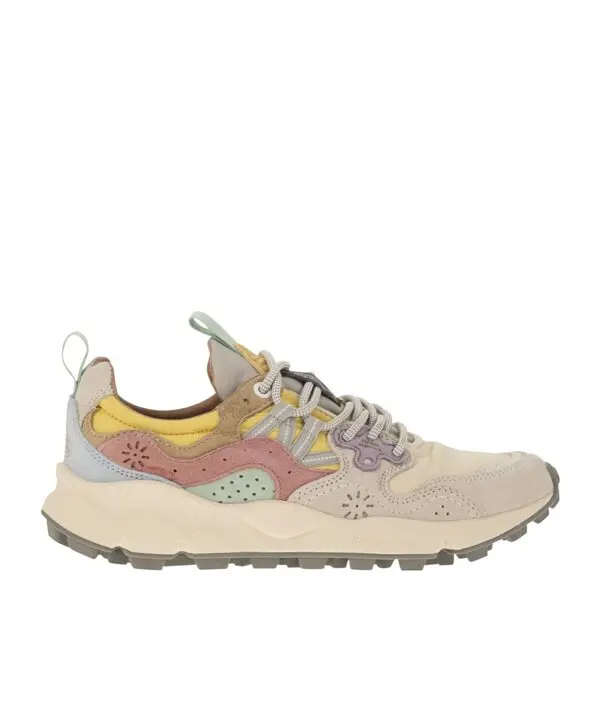 FLOWER MOUNTAIN Yamano 3" Lace-up Sneakers - Nude