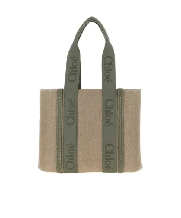 Chloé Woody Medium Tote Bag - Nude