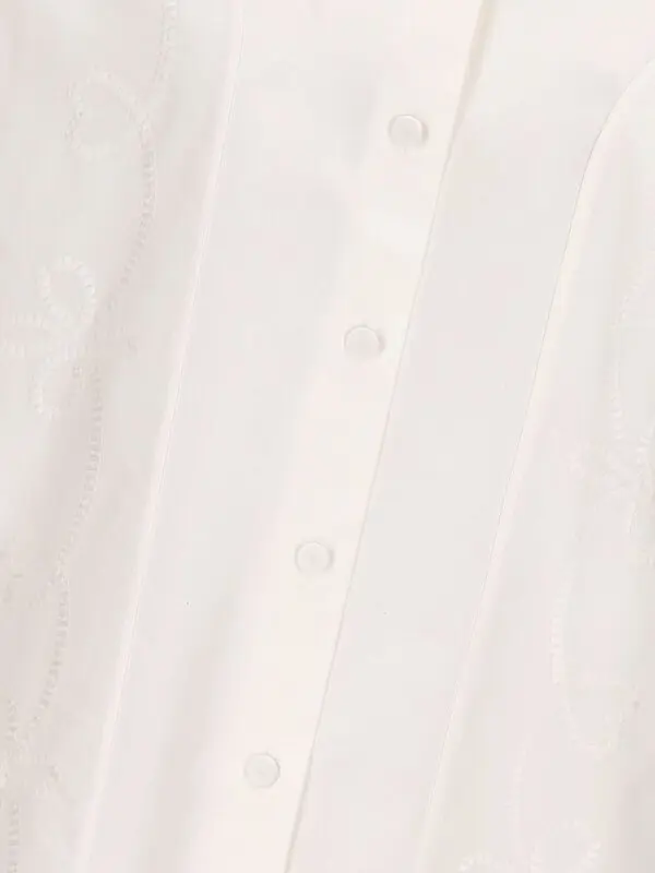 Chloé Embroidered Balloon-sleeved Shirt