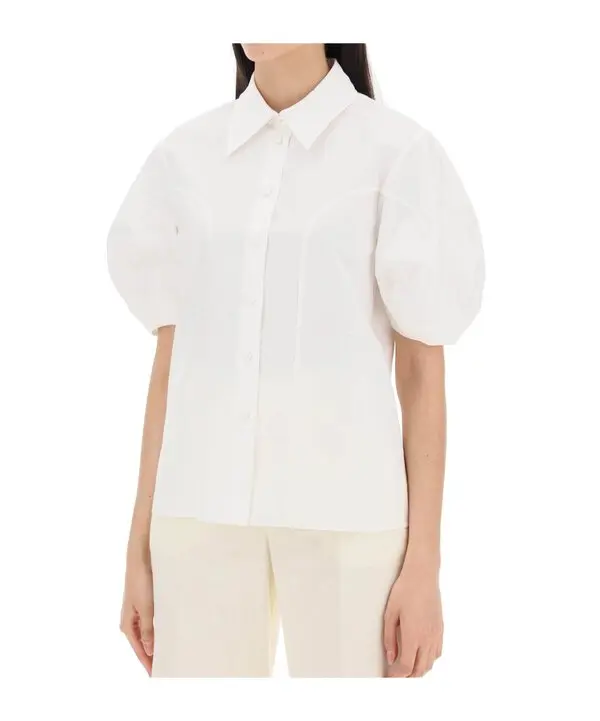 Chloé Embroidered Balloon-sleeved Shirt