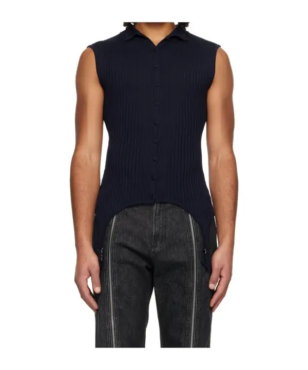 JEAN PAUL GAULTIER Ribbed Sleeveless Knit Top