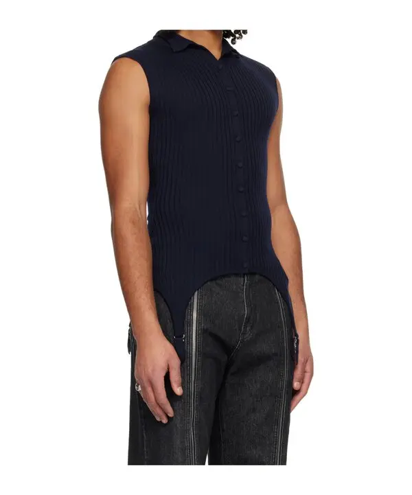 JEAN PAUL GAULTIER Ribbed Sleeveless Knit Top