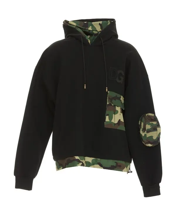 Dolce & Gabbana Camouflage Detailed Hoodie
