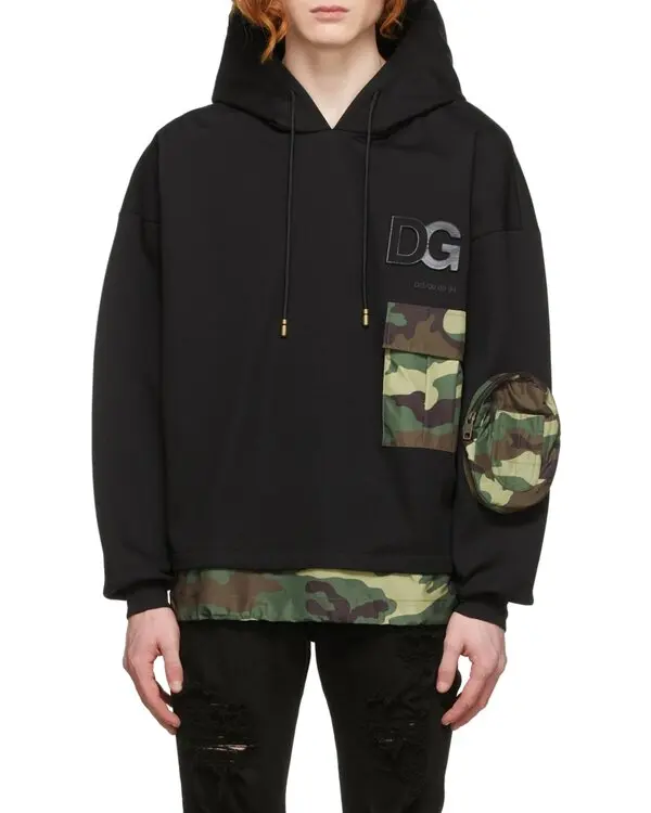 Dolce & Gabbana Camouflage Detailed Hoodie