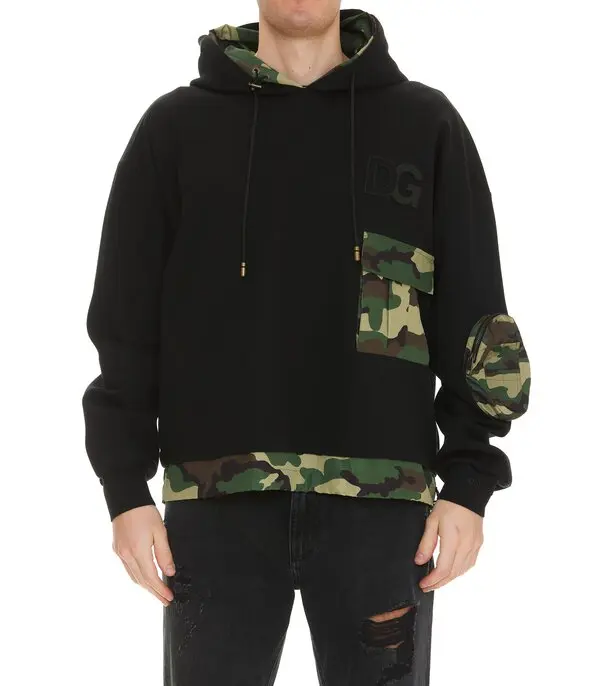 Dolce & Gabbana Camouflage Detailed Hoodie