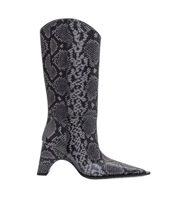 Coperni Bridge Embossed Cowboy Boots - Black