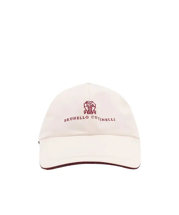 Brunello Cucinelli Logo Embroidered Baseball Cap - White