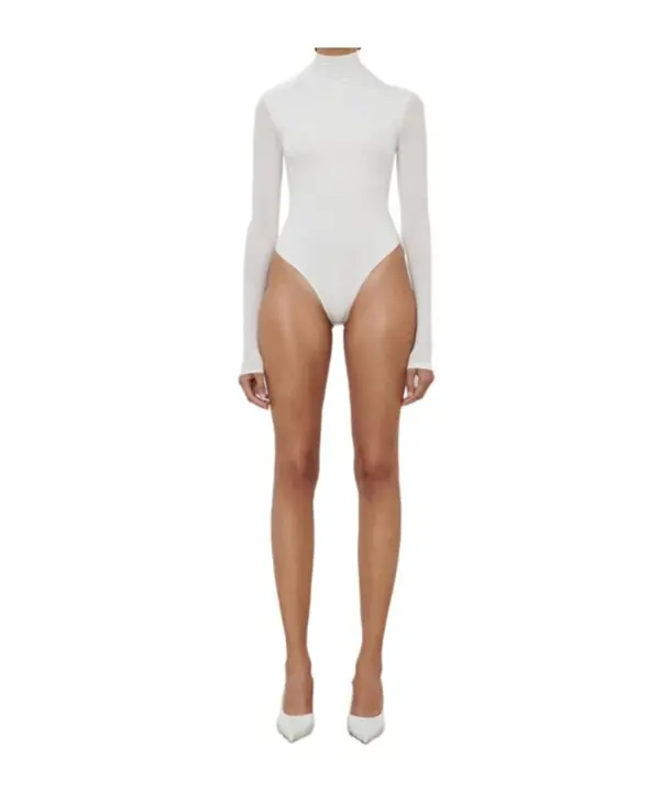 Wardrobe.NYC High-neck Bodysuit - White